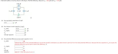 Solved A Lab Tech Builds A Circuit As Shown In The Figure Chegg