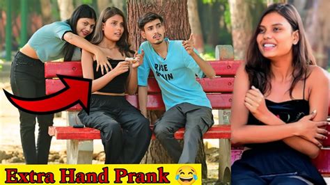 Extra Hand Prank On Cute Girls 😂 Harsh Prank Tv Youtube