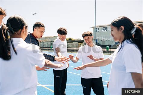 Students Having Pe Class On Court By Erica Sinclair Truestock