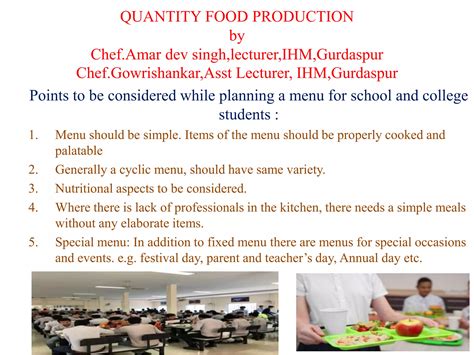 Menu Planning Ppt