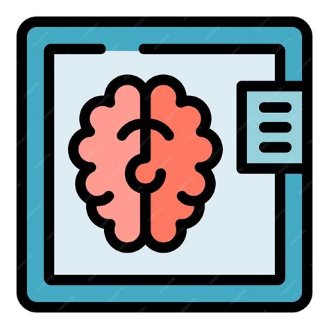 Hersenen Mri Afbeelding Pictogram Overzicht Vector Gezondheid Medische