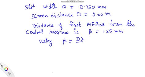 Solved Monochromatic Light From A Distant Source Is Incident On A Slit 0 750 Mm Wide On A