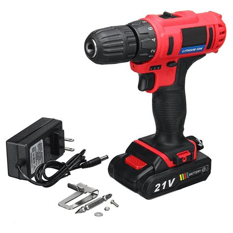 21v Cordless Drill Rechargeable Lithium Battery Electric Drill Power