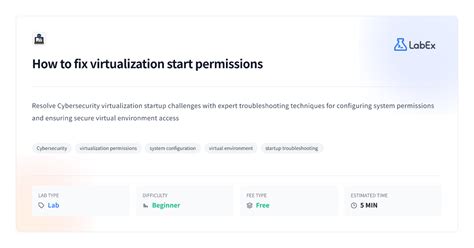 How To Fix Virtualization Start Permissions Labex