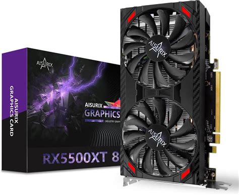 AISURIX RX 5500 XT 8gb GDDR6 Graphics Card 128 Bit 2XDP HDMI PCI