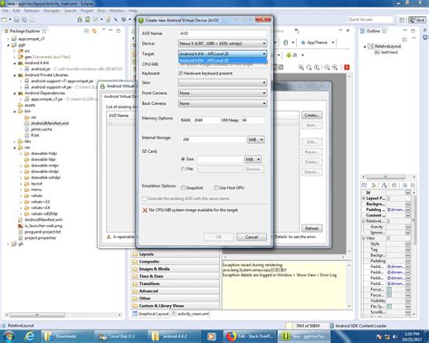Android In Eclipse I A Getting The Api Level 20 I Want Ot Use Lower Versions Of Api Stack