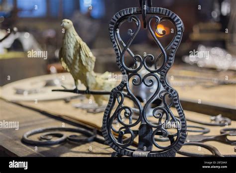 Blacksmith Decorative Elements At Forge Workshop Handmade