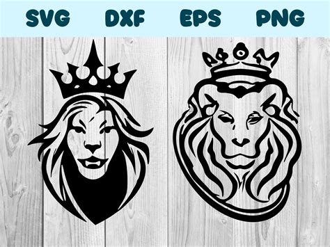Lioness Wearing Crown Svg Lion Queen Png Lioness Queen Clipart Etsy