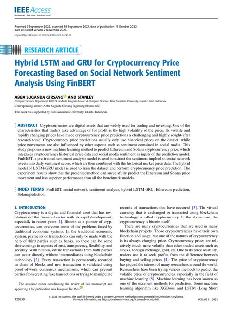 Hybrid Lstm And Gru For Cryptocurrency Price Forecasting Based On