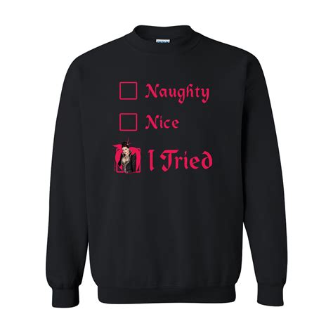 Once Upon A Time Evil Queen Holiday I Tried Fleece Crewneck Sweatshirt