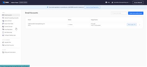 Setup A DKIM Record Neo Business