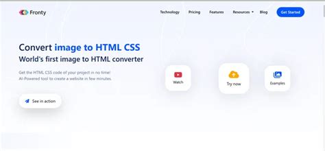 Fronty: Image to HTML/CSS Converter