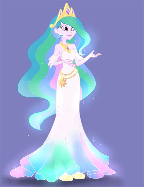 Princess Celestia Human By Nightglowfan On Deviantart
