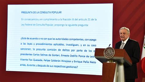 Amlo Pide Al Senado Consulta Para Enjuiciar A Expresidentes Estos Son