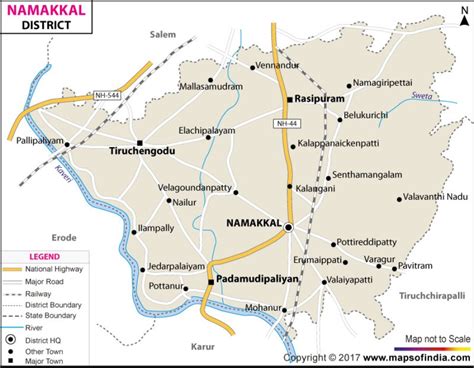 Buy Namakkal District Map Online