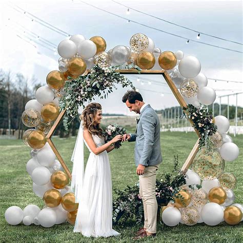 Arche De Ballon Blanc Et Or Queen Of Balloons