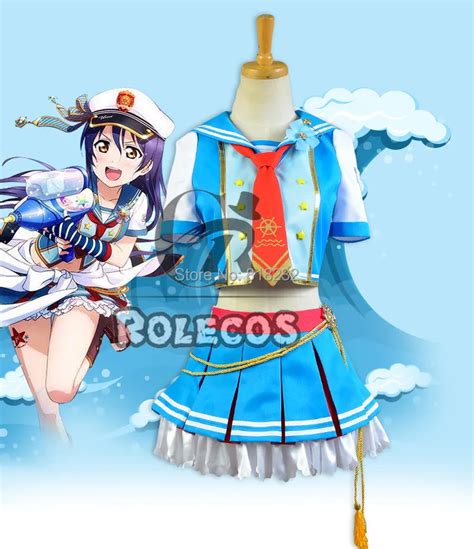 Lovelive Love Live Sonoda Umi Navy Sailor Suit Dress Outfit Anime