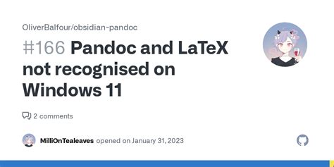 Pandoc And Latex Not Recognised On Windows 11 · Issue 166
