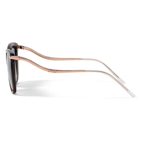 Jimmy Choo Steff Black Square Frame Sunglasses With Wavy Copper
