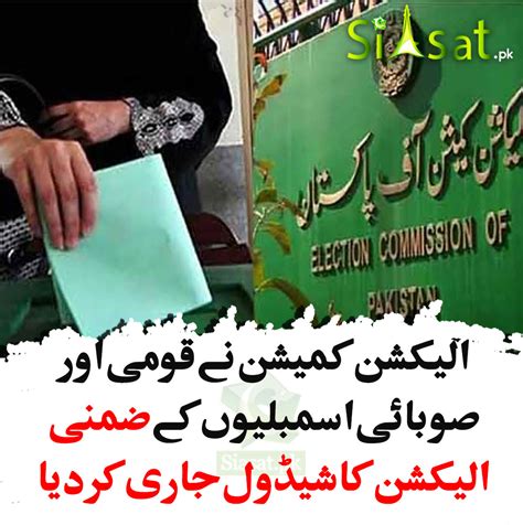 الیکشن کمیشن نے قومی اور صوبائی اسمبلیوں کے ضمنی الیکشن کا شیڈول جاری