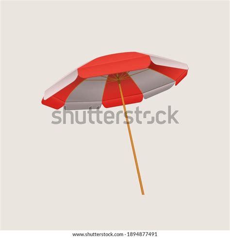 Beach Umbrella Isolated On White Background Stock Vector Royalty Free