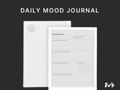 Free Daily Mood Journal Rsupernote
