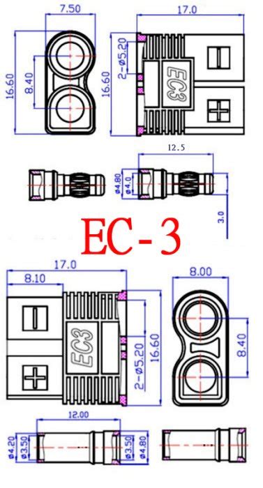 元耀 台灣門市現貨 Ec3 鍍金香蕉插頭大電流大電壓 對接頭 耐高溫 動力電池啟動電源電動車車模航模 Yahoo奇摩拍賣
