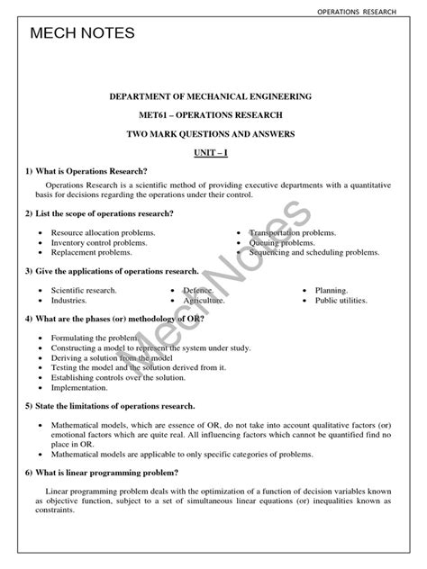 or 2 marks 1 pdf linear programming mathematical optimization