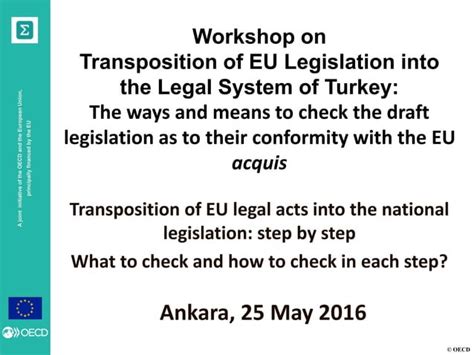 Transposition Of Eu Legal Acts Into The National Legislation Step By