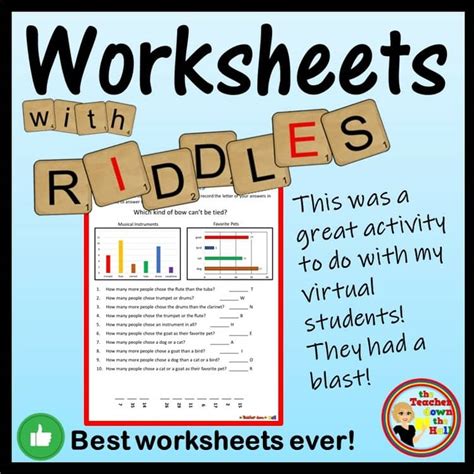 Bar Graph Worksheets W Riddles Self Grading Data Analysis Center