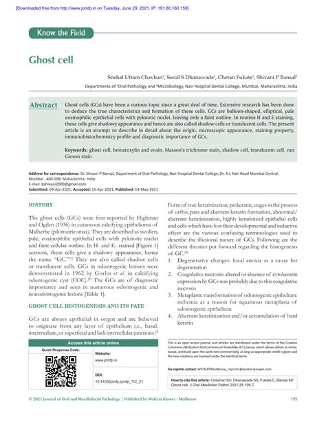 Pdf Ghost Cell