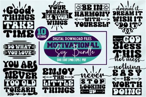 Motivational Svg Bundle Graphic By Binasvgbundle Creative Fabrica