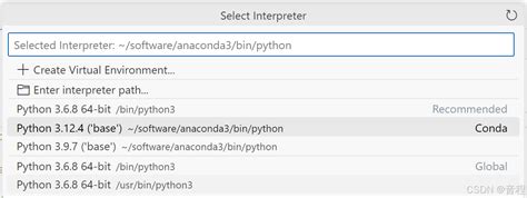 （已解决）vscode如何选择python解释器vscode选择解释器 Csdn博客