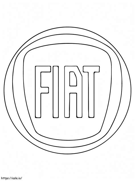 Fiat Car Logo Coloring Page