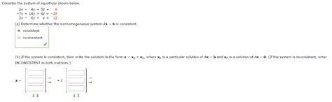 Solved Consider The System Of Equations Shown Below 2x