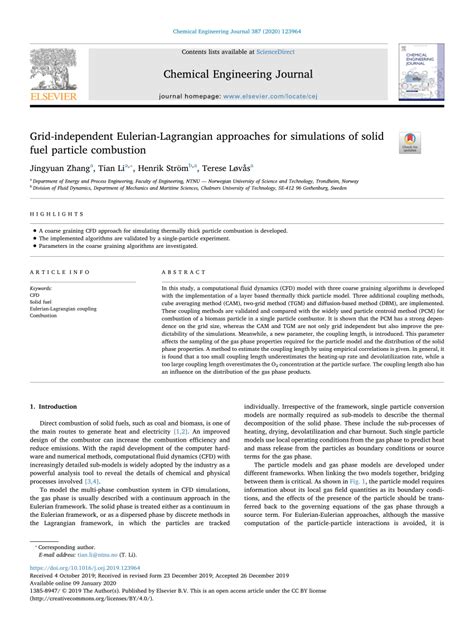 pdf grid independent eulerian lagrangian approaches for simulations