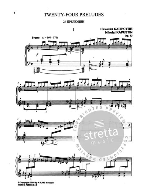 Twenty Four Preludes Op 53 Von Kapustin Nikolai Im Stretta Noten