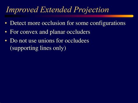 Conservative Visibility Preprocessing Using Extended Projections Frédo