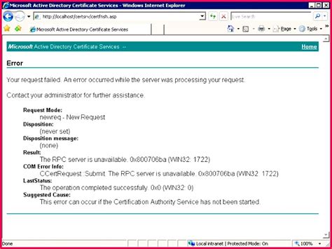 4 Web Server Certificate Template Autoenrollment Not Allowed 05185