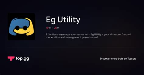 Add Eg Utility Discord Bot The 1 Discord Bot And Discord App List