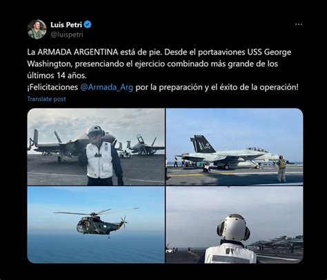 El ministro de Defensa mostró parte del viaje que realizó al
