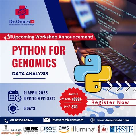 python bioinformatics genomics datascience pythonforbioinformatics