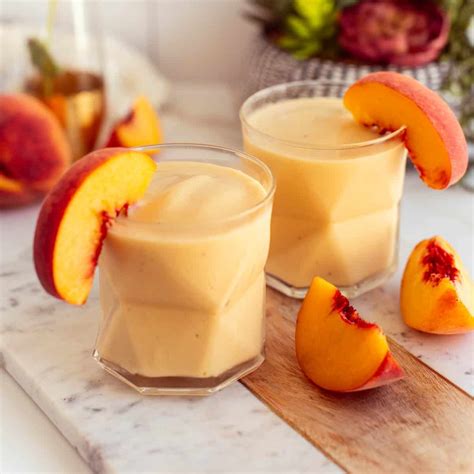 Banana Peach Smoothie Dairy Free And Delicious