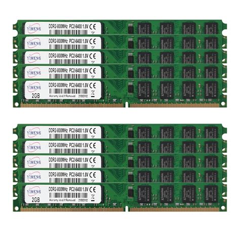 50pcs Ddr2 2gb 800mhz 667 Udimm Ram Pc2 6400 240pin 18v Non Ecc