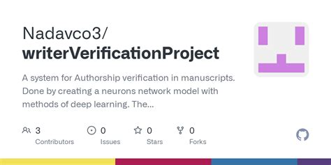 GitHub Nadavco WriterVerificationProject A System For Authorship Verification In Manuscripts