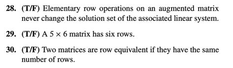 solved t f ﻿elementary row operations on an augmented