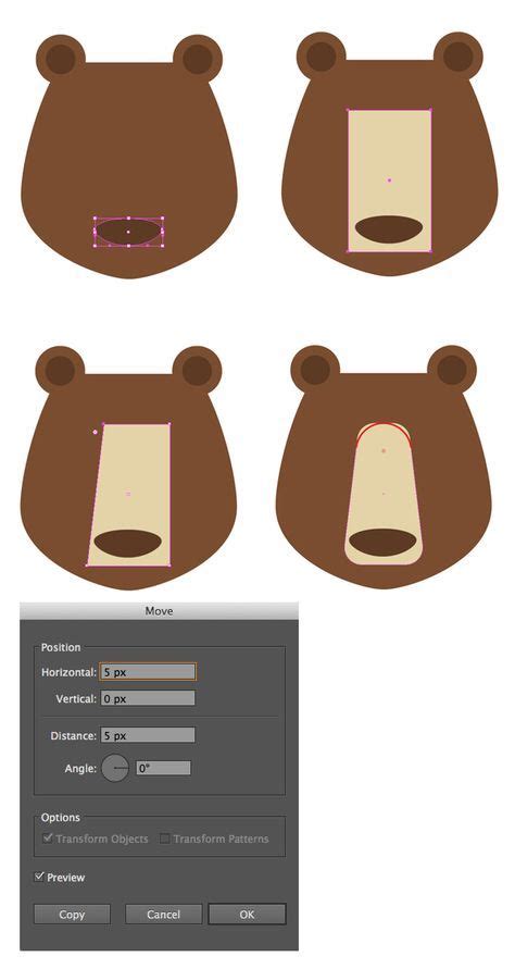 Form The Nose Bridge From Rectangle Adobe Illustrator Design Illustrator Tutorials Adobe