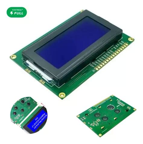 Display Lcd 20x4 2004 Backlight Azul Mercadolivre