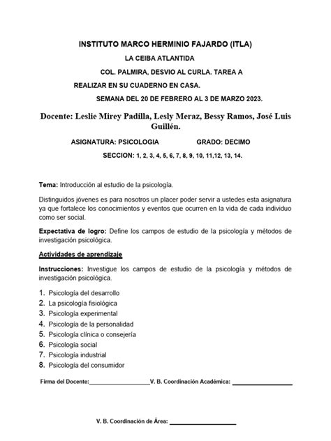 Cartilla 1 Psicologia Pdf