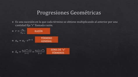 Progresiones aritméticas y geométricas conceptos formulas y ejemplos